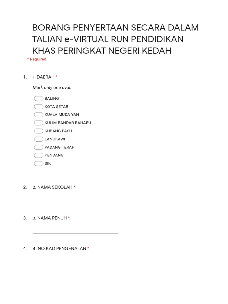 Borang Penyertaan Secara Dalam Talian E-Virtual Run Pendidikan Khas ...