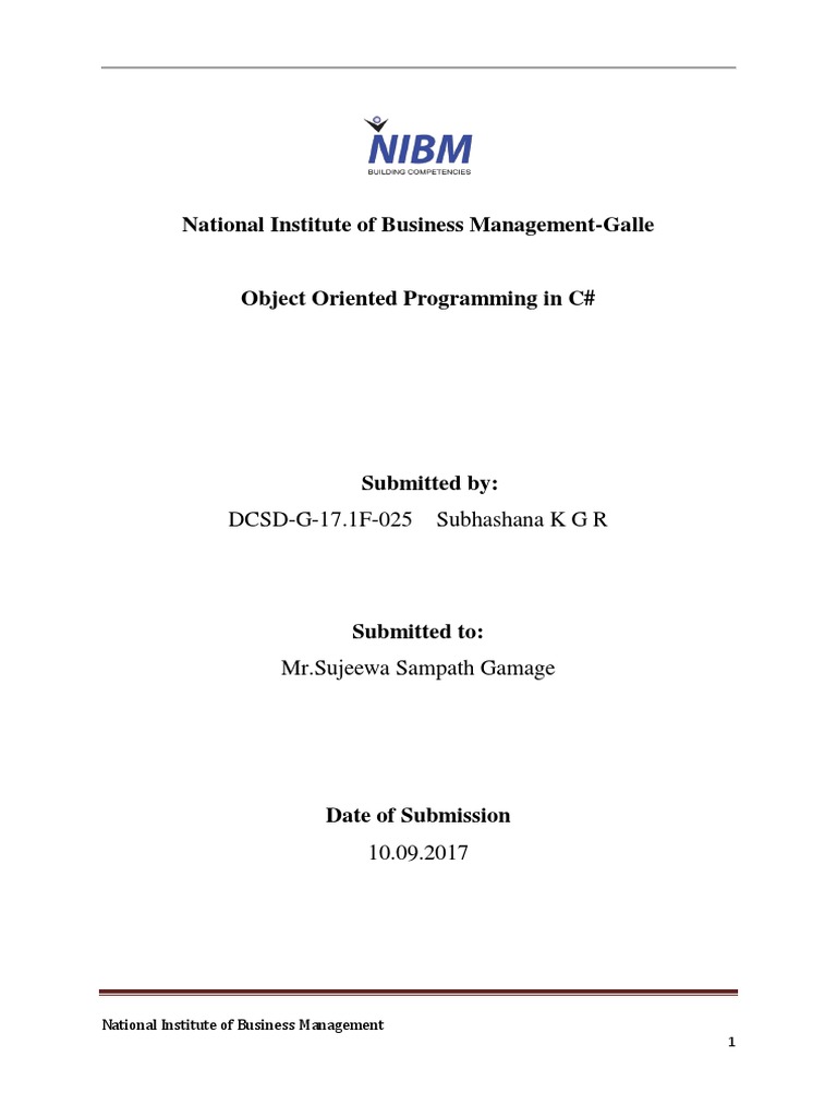 OOP Concepts in C# | PDF | Class (Computer Programming) | Object ...