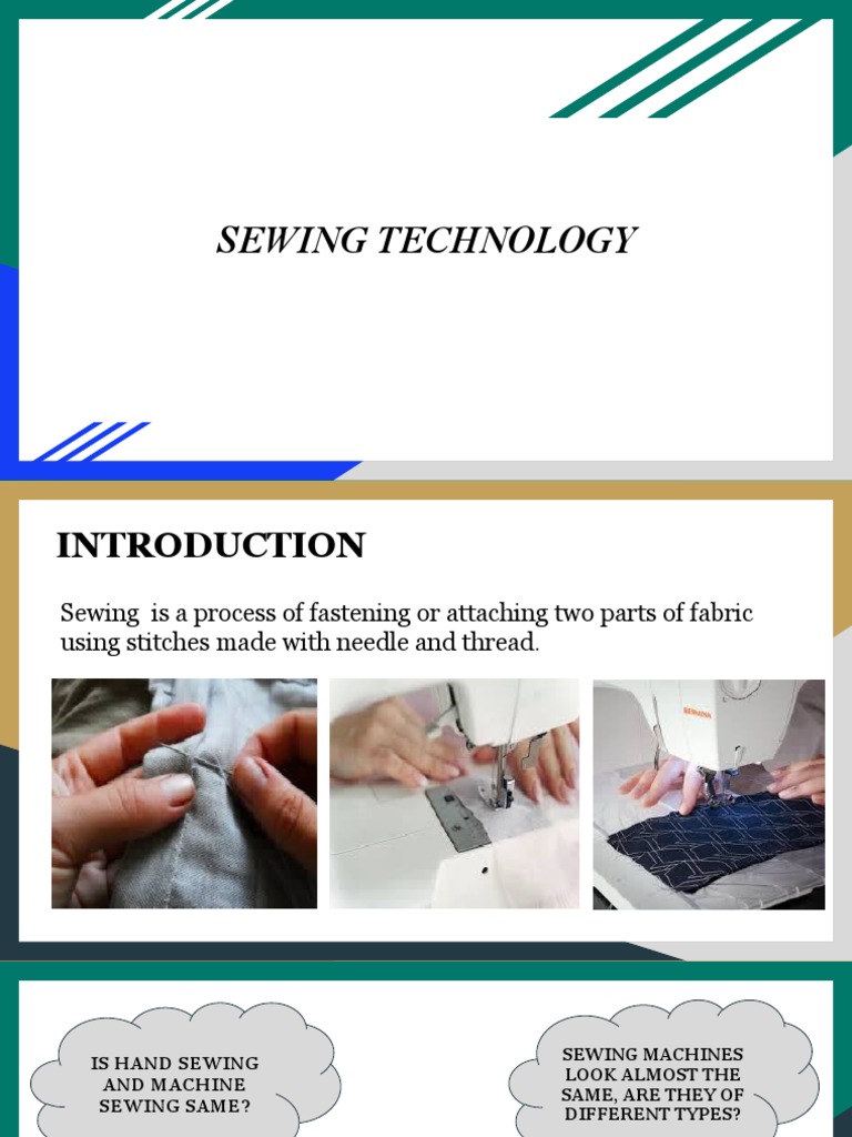 Sewing Technology | PDF | Sewing Machine | Sewing