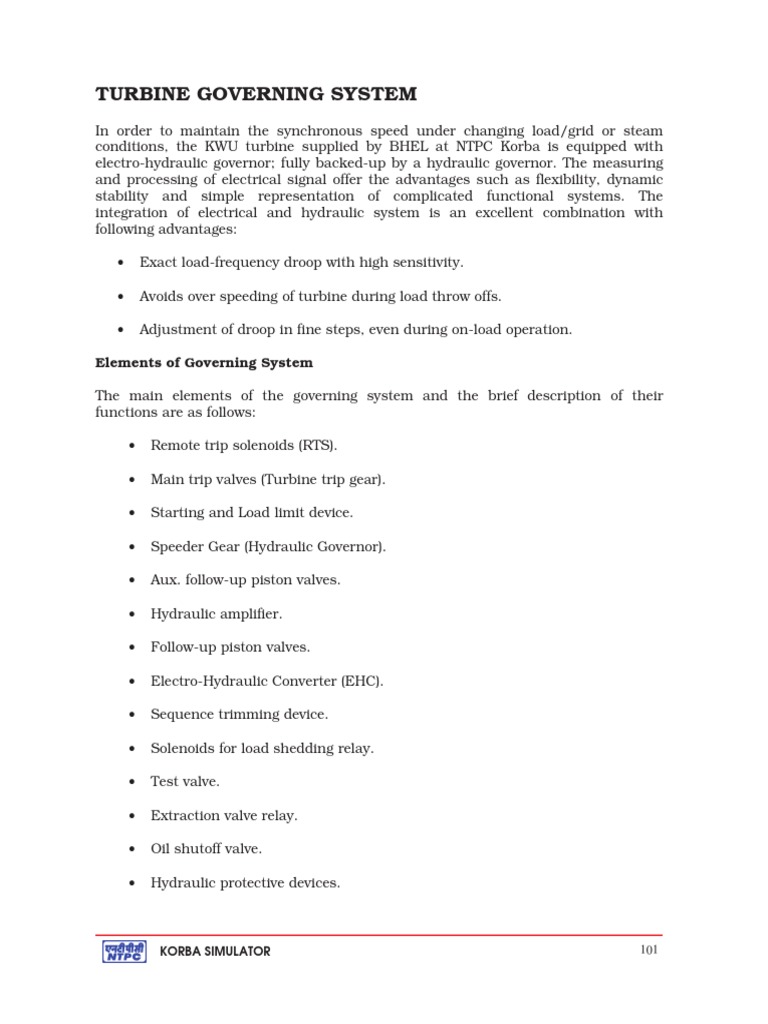 Governing System | PDF | Electrical Grid | Valve