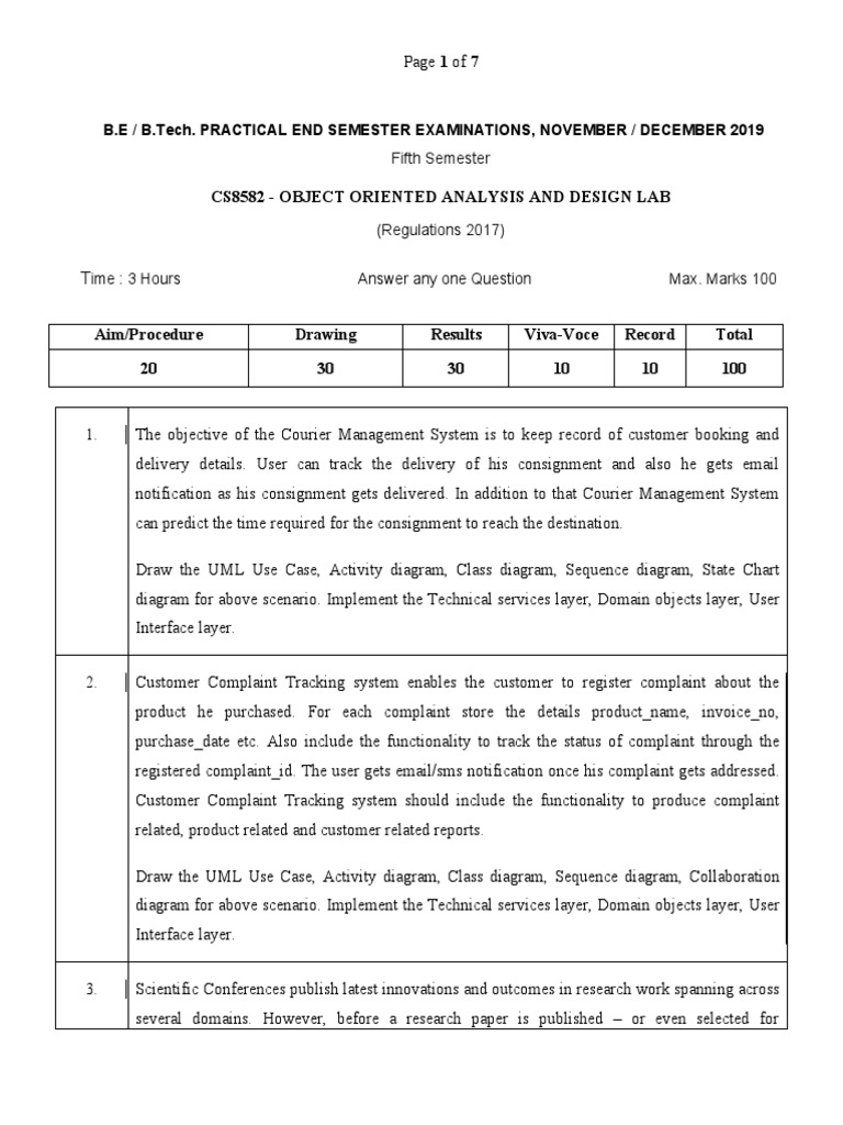 Cs8582 - Object Oriented Analysis and Design Lab | PDF | Use Case | Databases