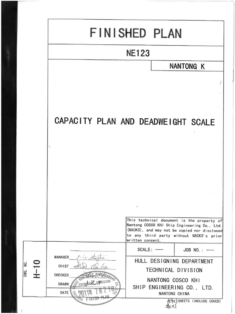 Capacity Plan - Deadweight Scale | PDF