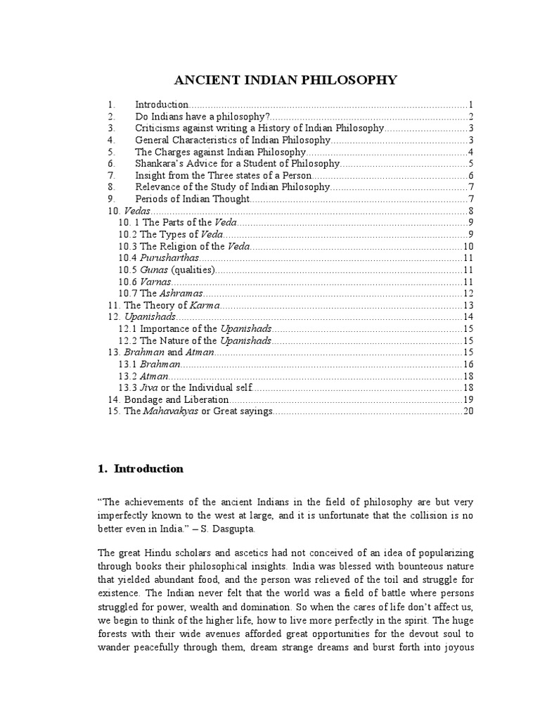 Ancient Indian Philosophy Pdf Vedas Brahman