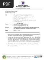 Division Memorandum No. 219 S. 2025 | PDF