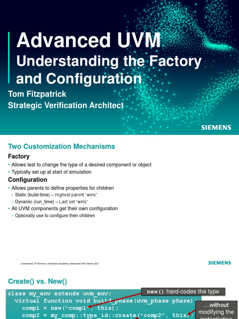 Advanced UVM: Understanding The Factory and Configuration | PDF | Class (Computer Programming ...