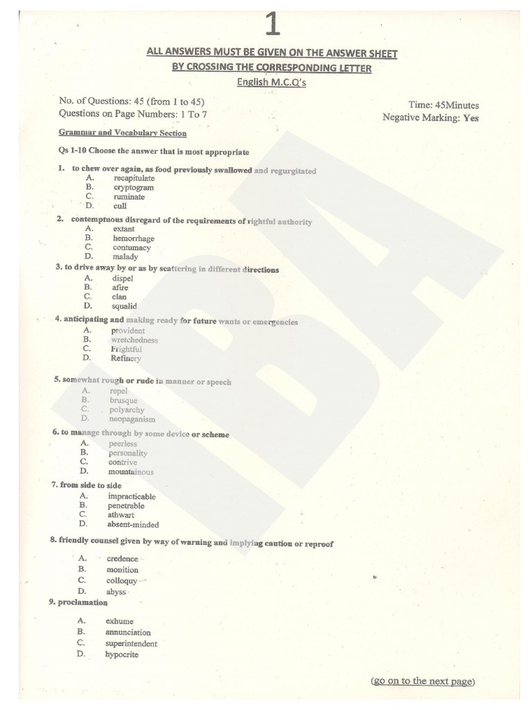 BBA Sample Paper III | PDF