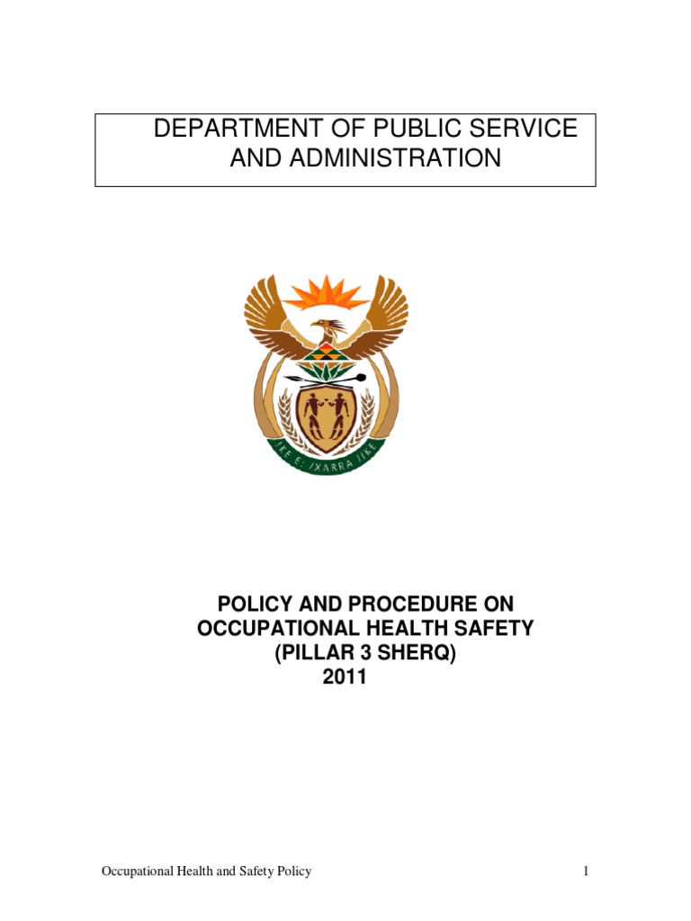 Occupational Health and Safety Policy Guide | PDF | Occupational Safety ...