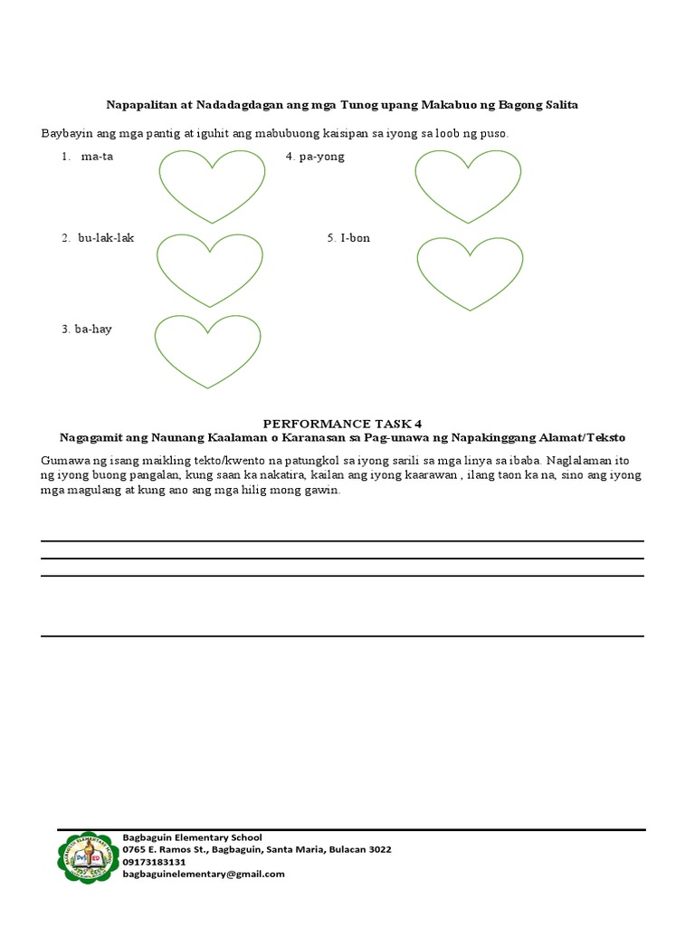 Filipino Performance Task | PDF