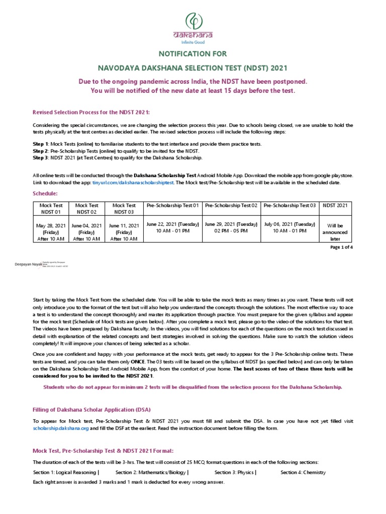 NDST 2021 Notification 21 May Upload | PDF | Equations | Mathematics