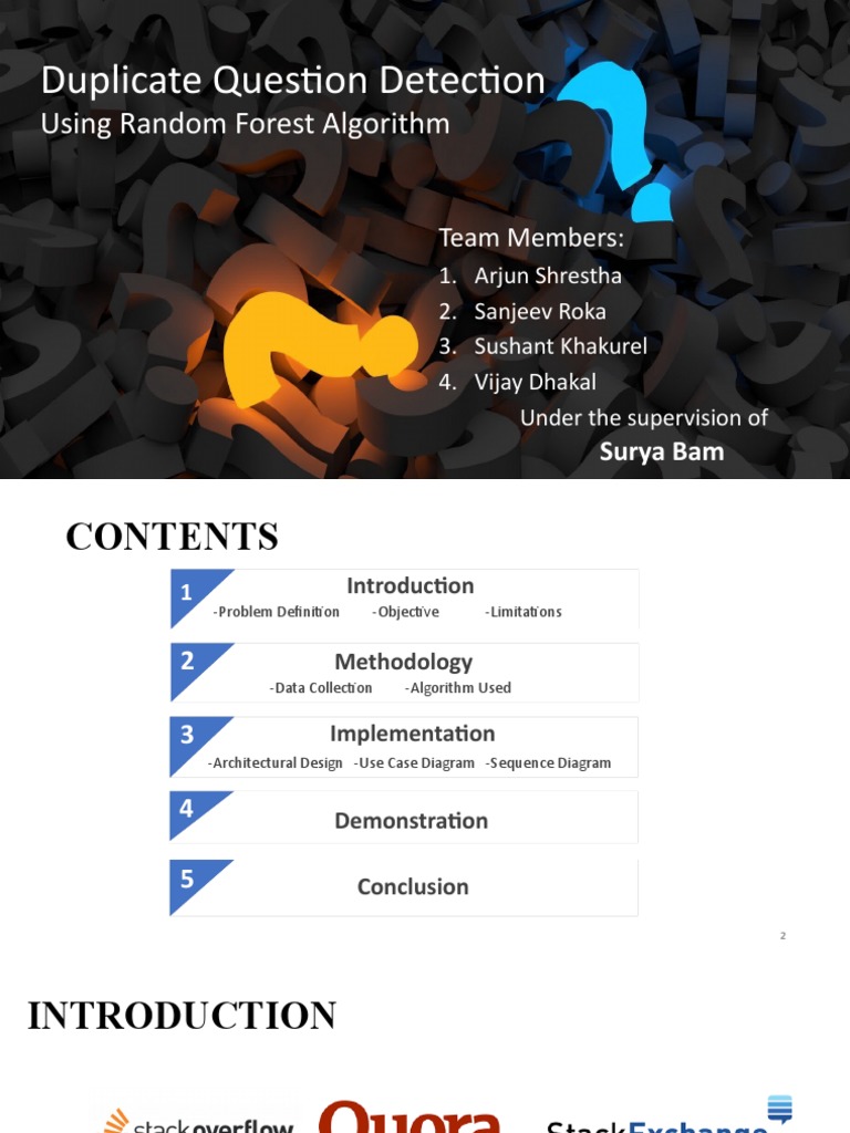 Duplicate Question Detection: Using Random Forest Algorithm | PDF | Cognitive Science | Cybernetics