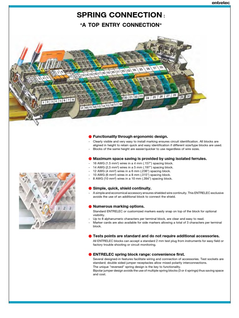 Spring Connection: A TOP Entry Connection | PDF | Electrical Connector ...