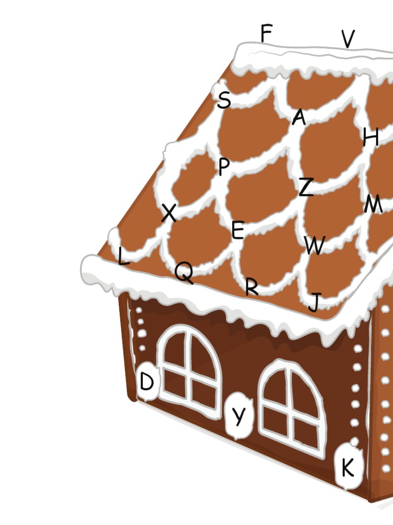 Free - Gingerbread House Letter Matching | PDF
