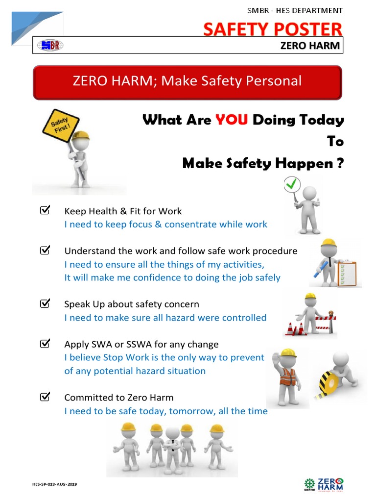 Safety Campaign Poster Topic 2 - Zero Harm (Eng) | PDF