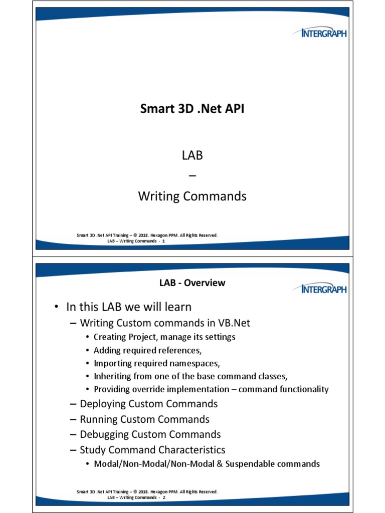 03 - SP3DNetAPI - LAB - Writing Commands | PDF | Microsoft Visual ...