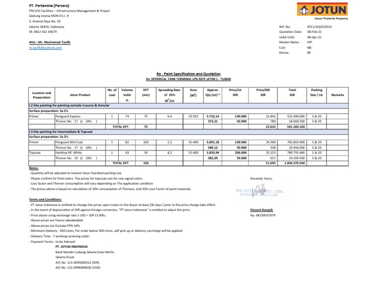 Pertamina (Persero) 080221 - Spherical Tank Terminal LPG Reff Jatim 1 ...