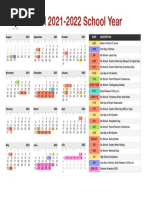 2021-22 School Calendar | PDF | Academic Term | Public Holiday