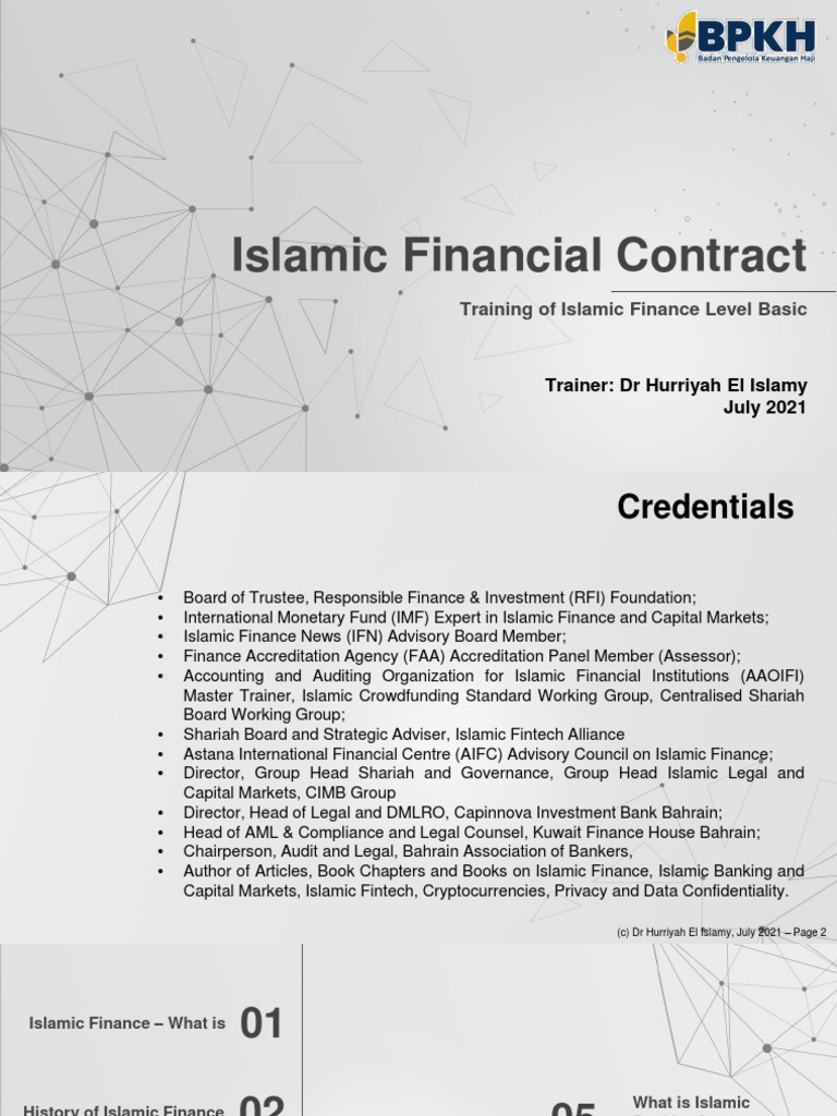 Islamic Financial Contract - FInal | PDF | Islamic Banking And Finance ...