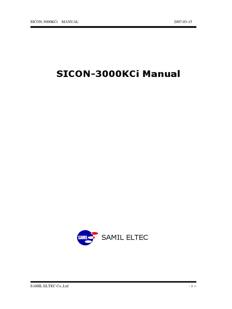 Sicon-3000Kci Manual: Samil Eltec | PDF | Power Inverter | Electric Motor