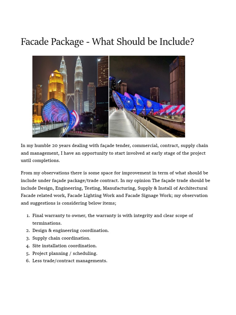 Facade Package Essentials Explained | PDF