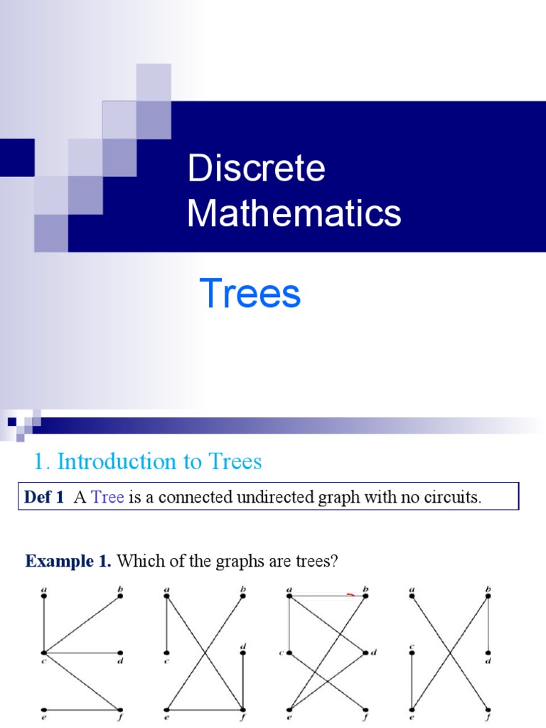 Discrete Mathematics: Trees | PDF | Vertex (Graph Theory) | Mathematical Concepts