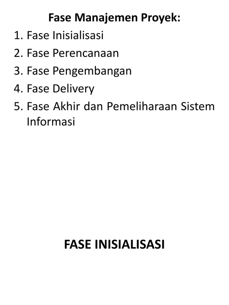Manajemen Proyek 8 - Fase Inisialisasi | PDF | Bisnis | Seni