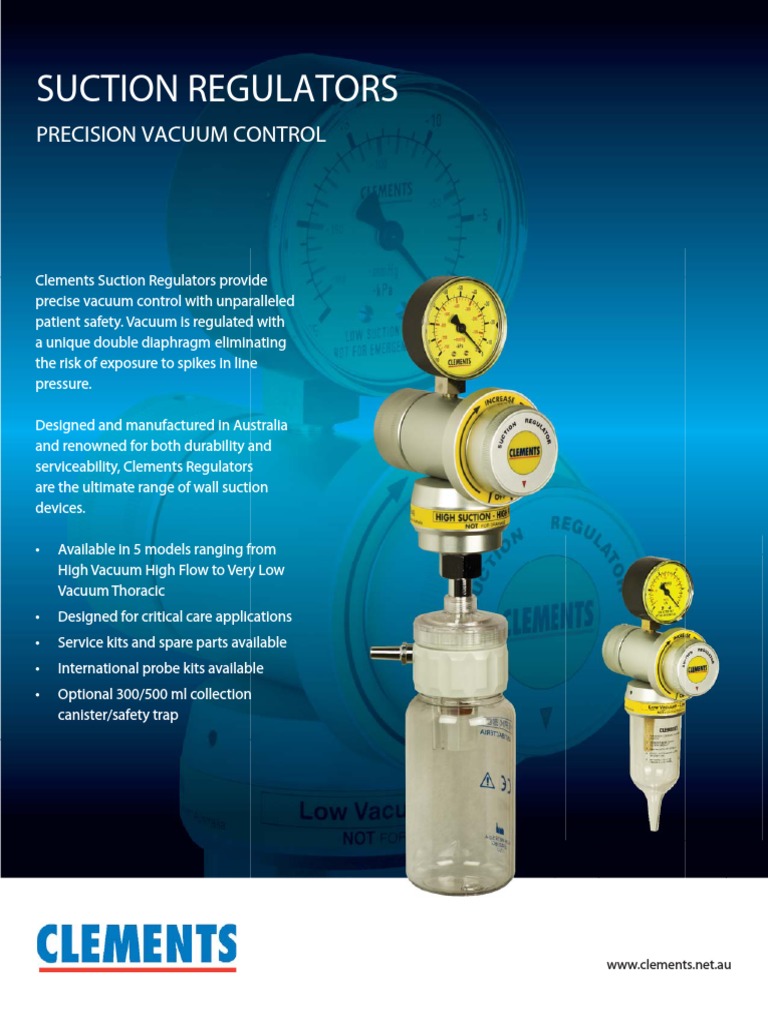 Suction Regulators: Precision Vacuum Control | PDF | Vacuum | Pressure ...