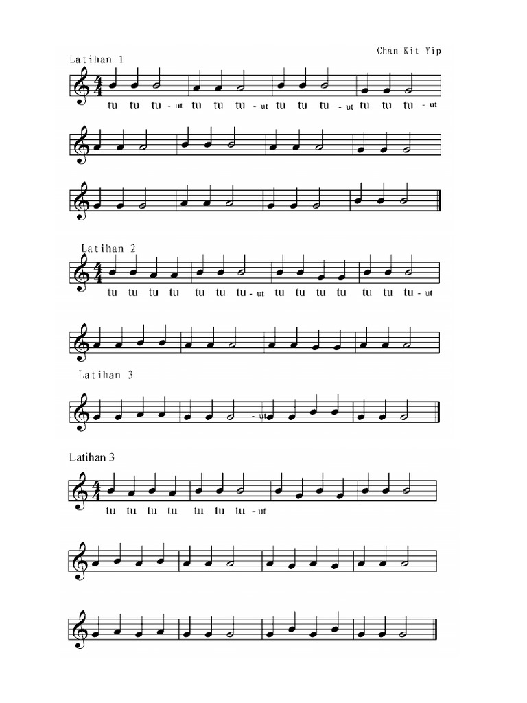 Latihan Penjarian Rekoder | PDF