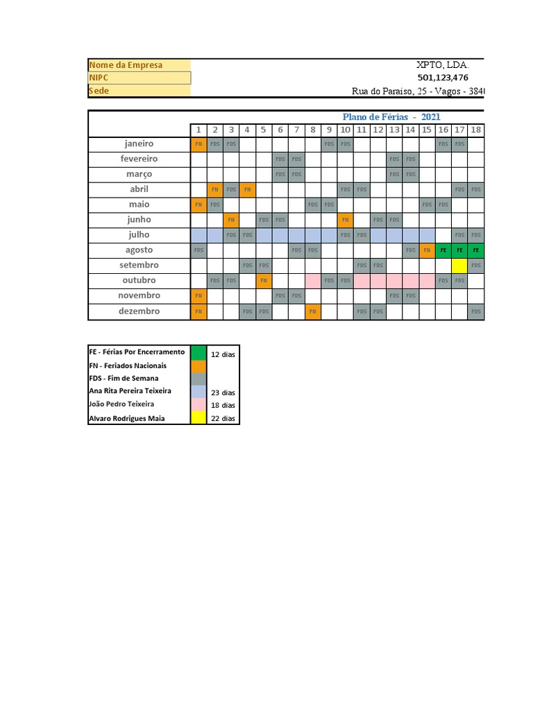 Mapa de Férias - JPG | PDF