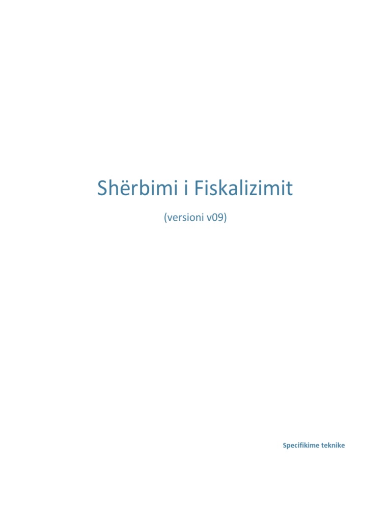Fiscalization Service - Technical - v09 - Alb | PDF