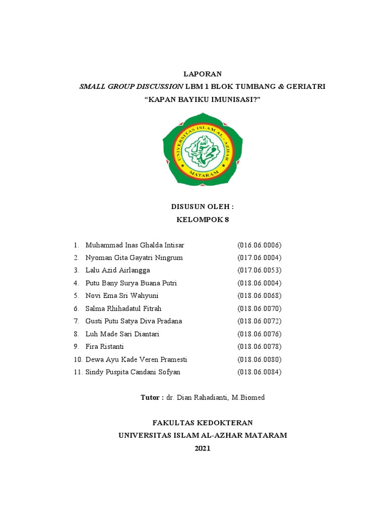 LBM 1 LAPORAN SGD 8 Blok Tumbang & Geriatri | PDF