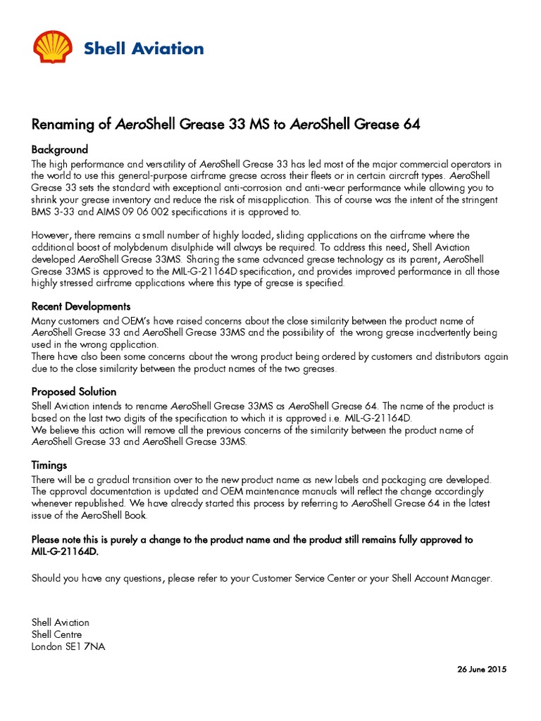Замена AeroShell Grease 33MS на ASG 64 | PDF | Computing