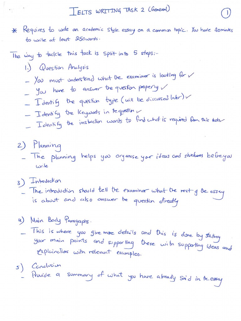 IELTS Writing Task 2 (General) | PDF