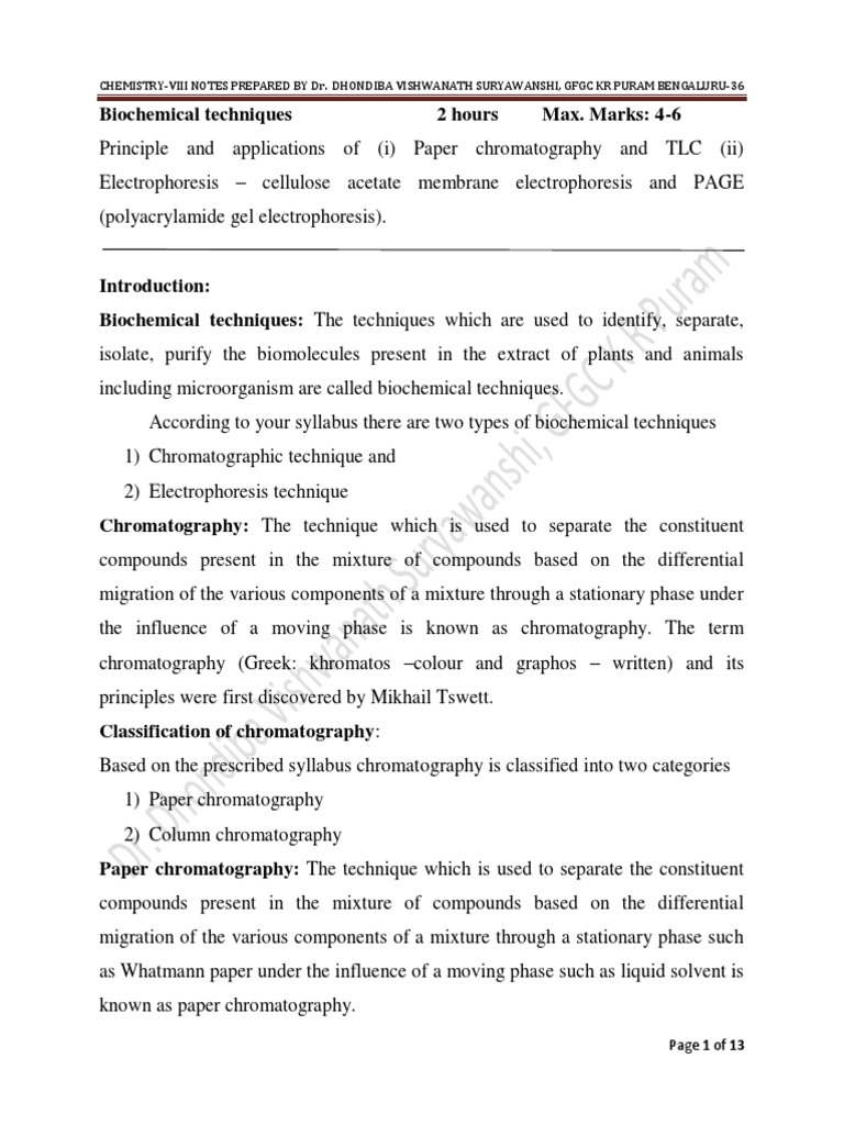 Biological Techniques Techniques | PDF | Gel Electrophoresis ... Biological Techniques Techniques | PDF | Gel Electrophoresis ...