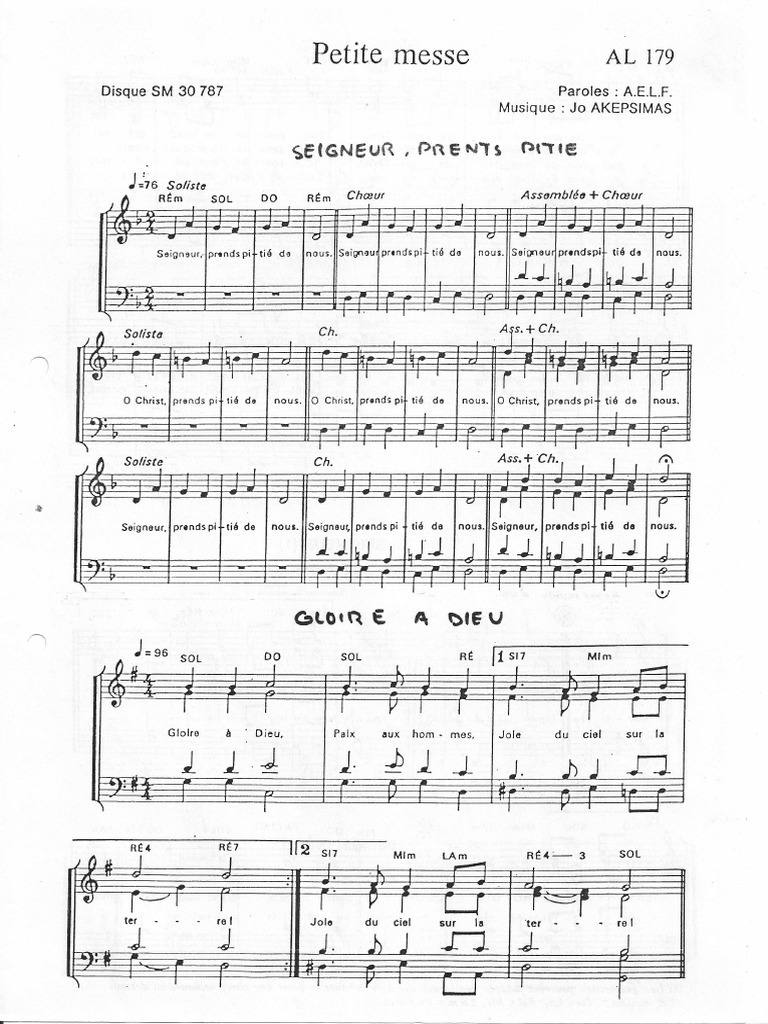 Petite Messe AL 179 | PDF