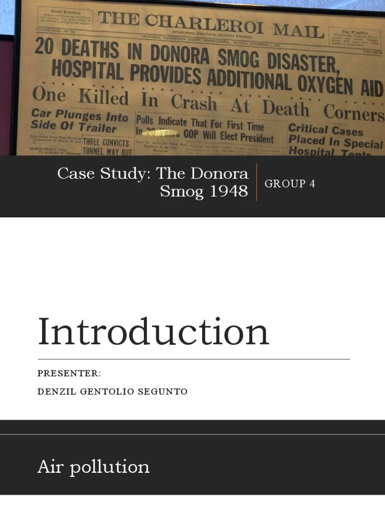 Case Study-The Donora Smog 1948 | PDF | Smog | Atmosphere Of Earth