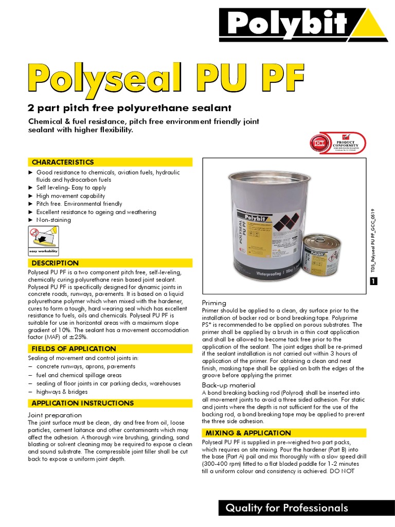 Chemical & fuel resistant polyurethane sealant | PDF | Epoxy | Materials