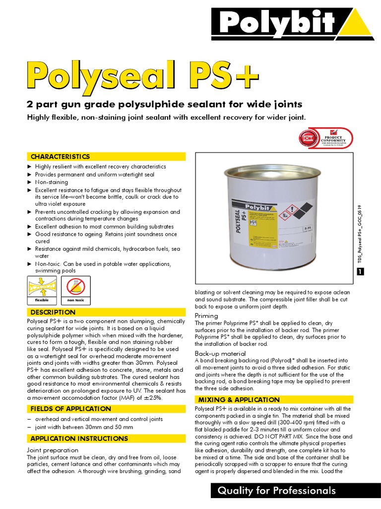 Polyseal PS+ | PDF | Adhesion | Building Engineering