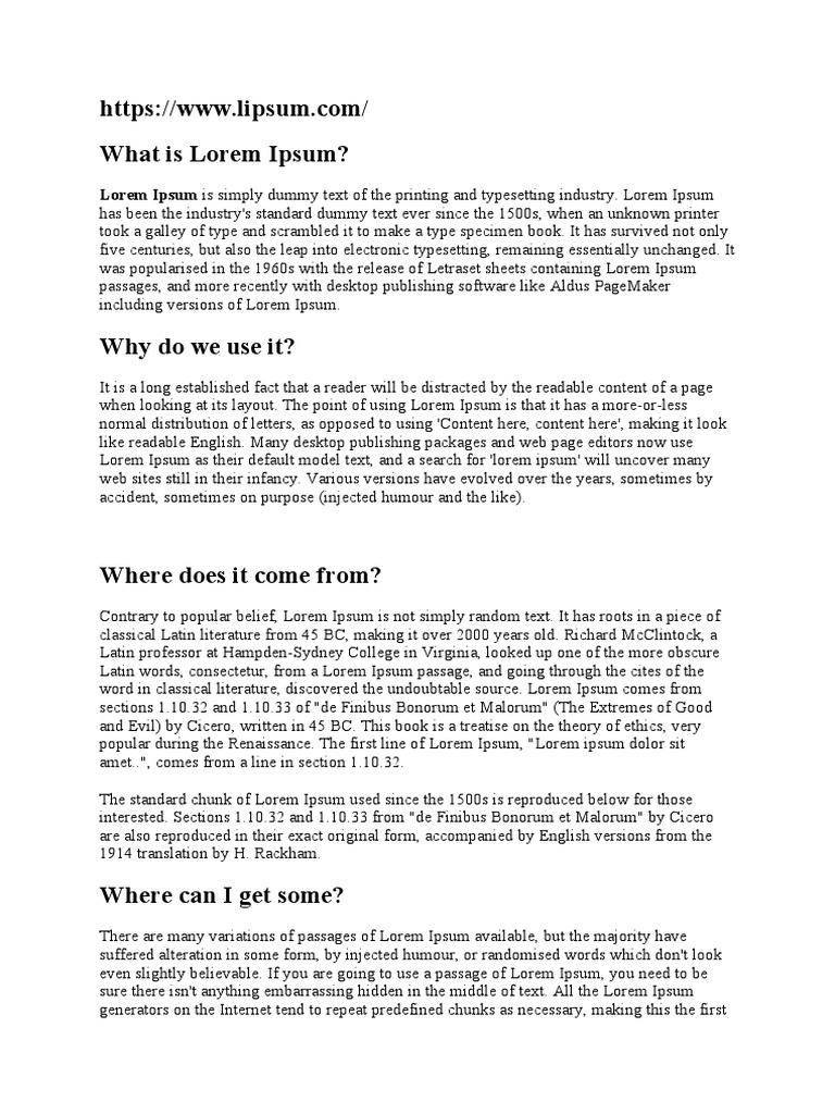 What Is Lorem Ipsum | PDF | Text | Writing