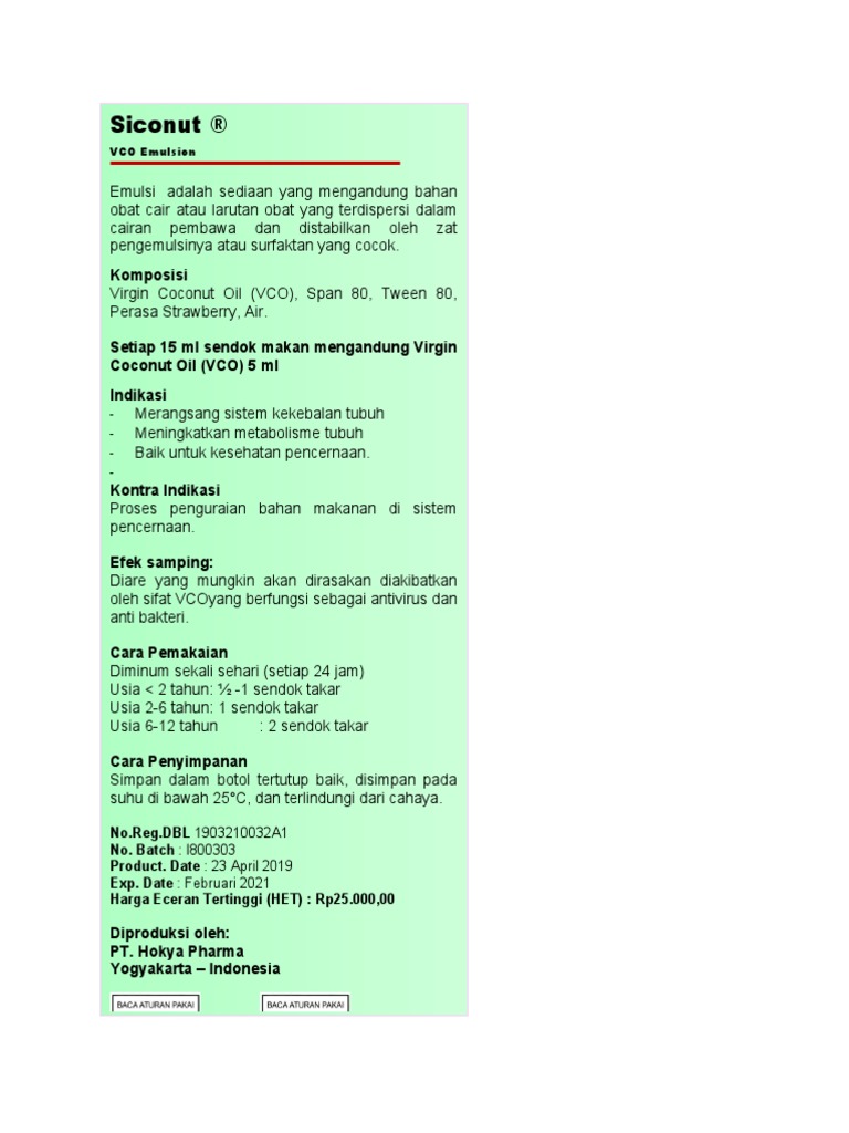 Leaflet Emulsi Maya | PDF