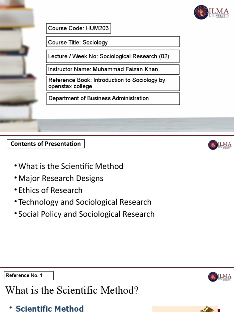 Course Code: HUM203 Course Title: Sociology Lecture / Week No ...