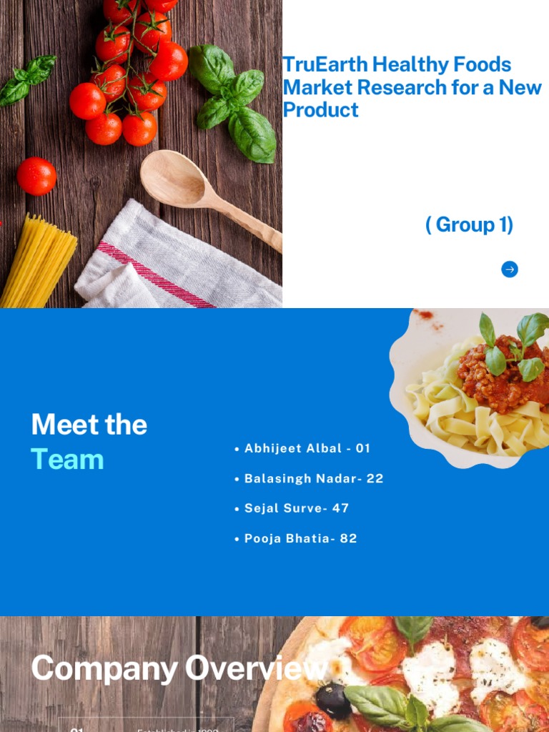 Truearth Healthy Foods Market Research For A New Product | PDF | Foods ...
