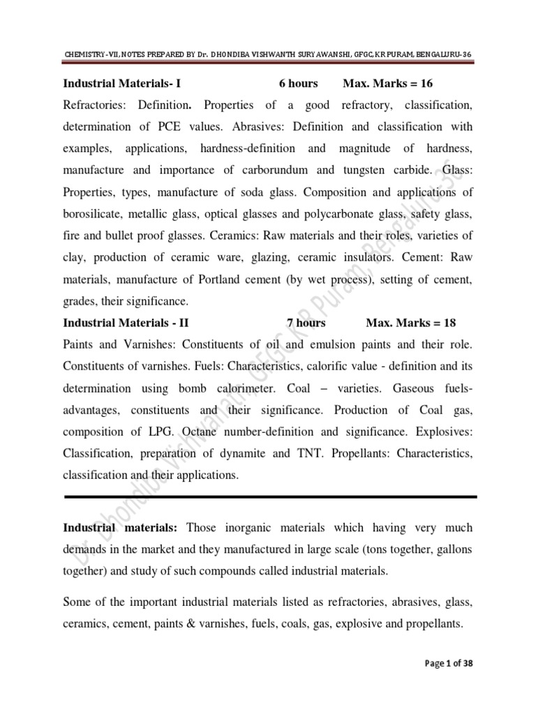 Chemistry-Vii, Notes Prepared by Dr. Dhondiba Vishwanth Suryawanshi ...