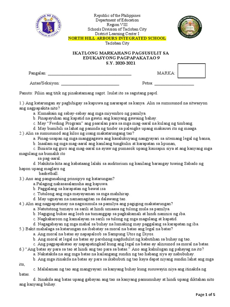 Exam - q3 - Esp 9 | PDF