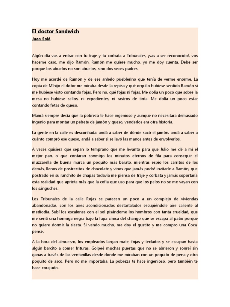 El doctor Sandwich: una historia de perseverancia y superación ante la ...