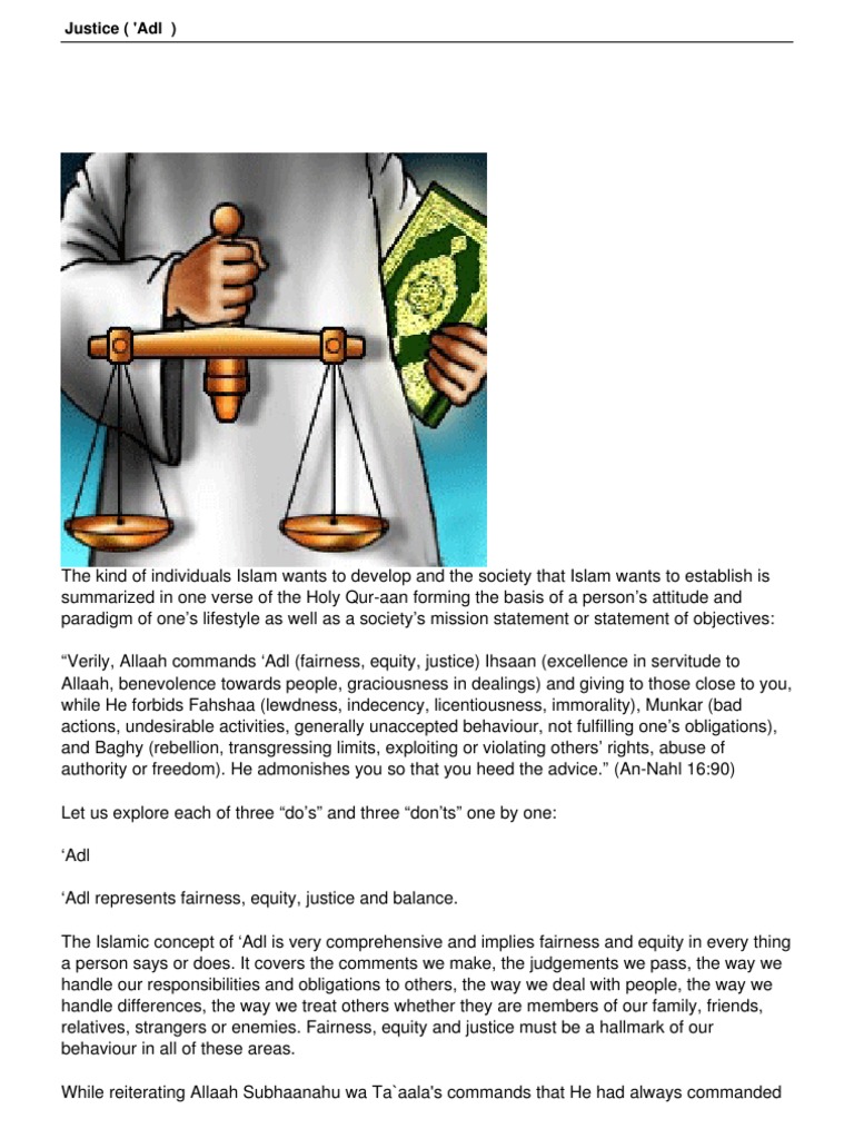 Justice Adl. | PDF | Prophets And Messengers In Islam | Muhammad