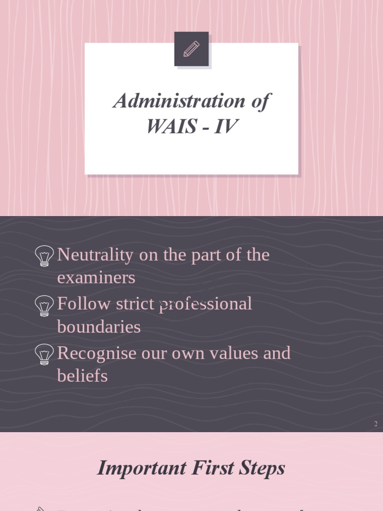 Administration and Scoring of the WAIS-IV Intelligence Test | PDF ...