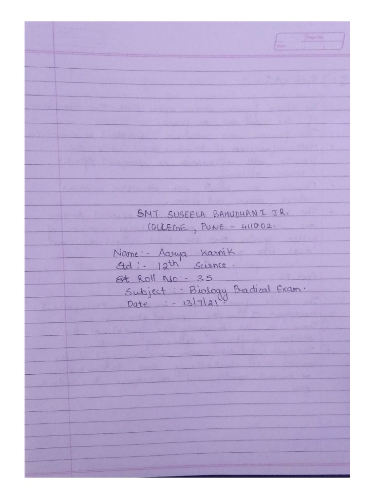 Biology Practical Exam | PDF