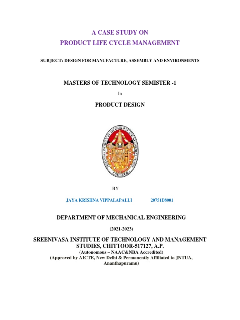 A Case Study On Product Lifecycle Management | PDF | Product Lifecycle | Computer Aided Design