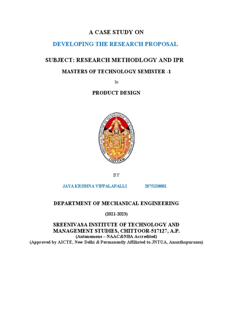 Case Study on Research Proposal Development | PDF | Science ...