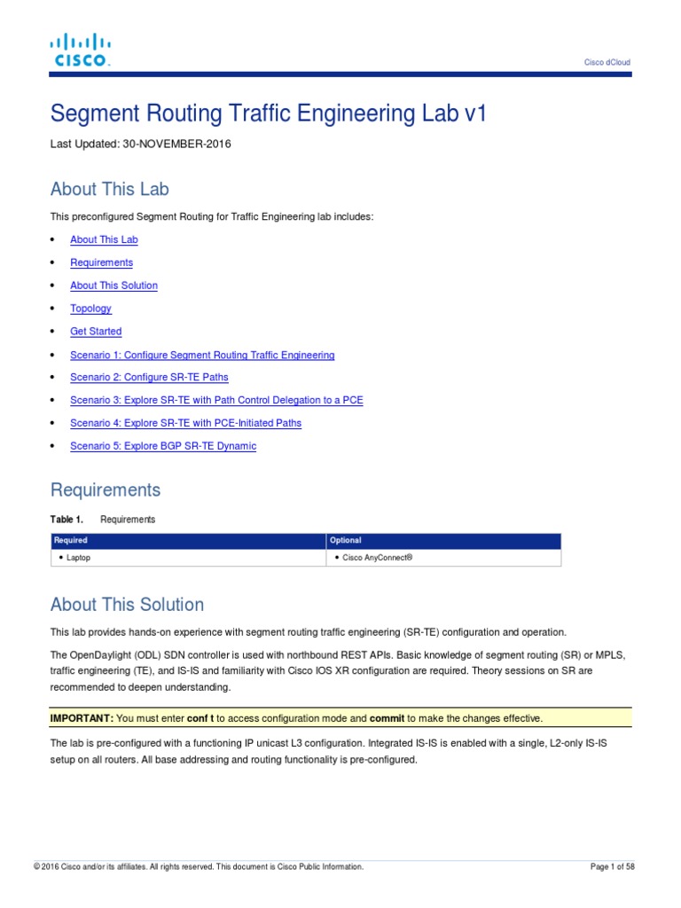 Segment Routing Traffic Eng v1 | PDF | Networking | Multiprotocol Label ...